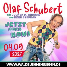 Olaf Schubert und seine Freunde - Jetzt oder now! Sa. 04.09.2027 um 20:00 Uhr Tickets, Waldbühne ...